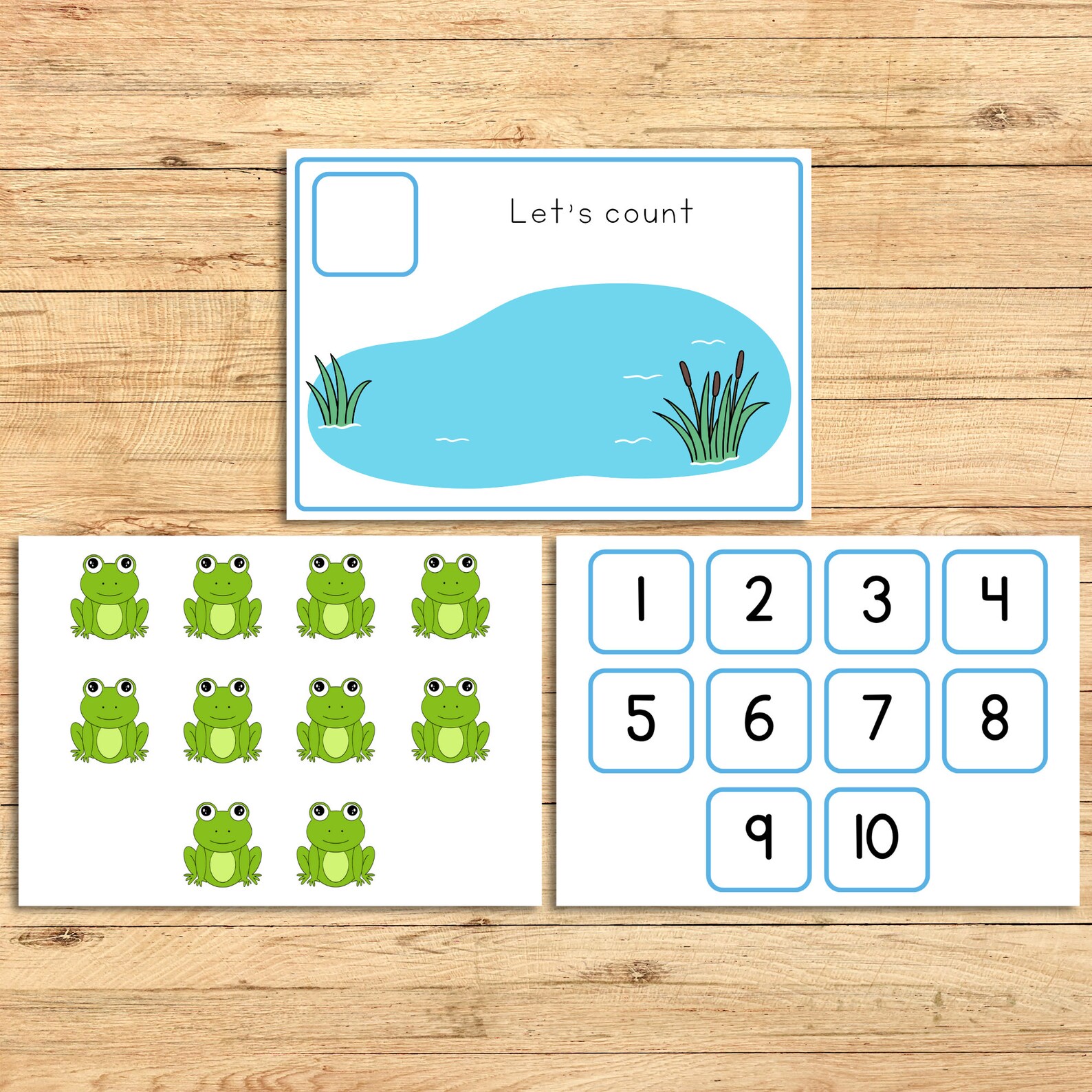 Frog Counting Activity, Counting Centre, Math Centre, Counting 1-10 ...