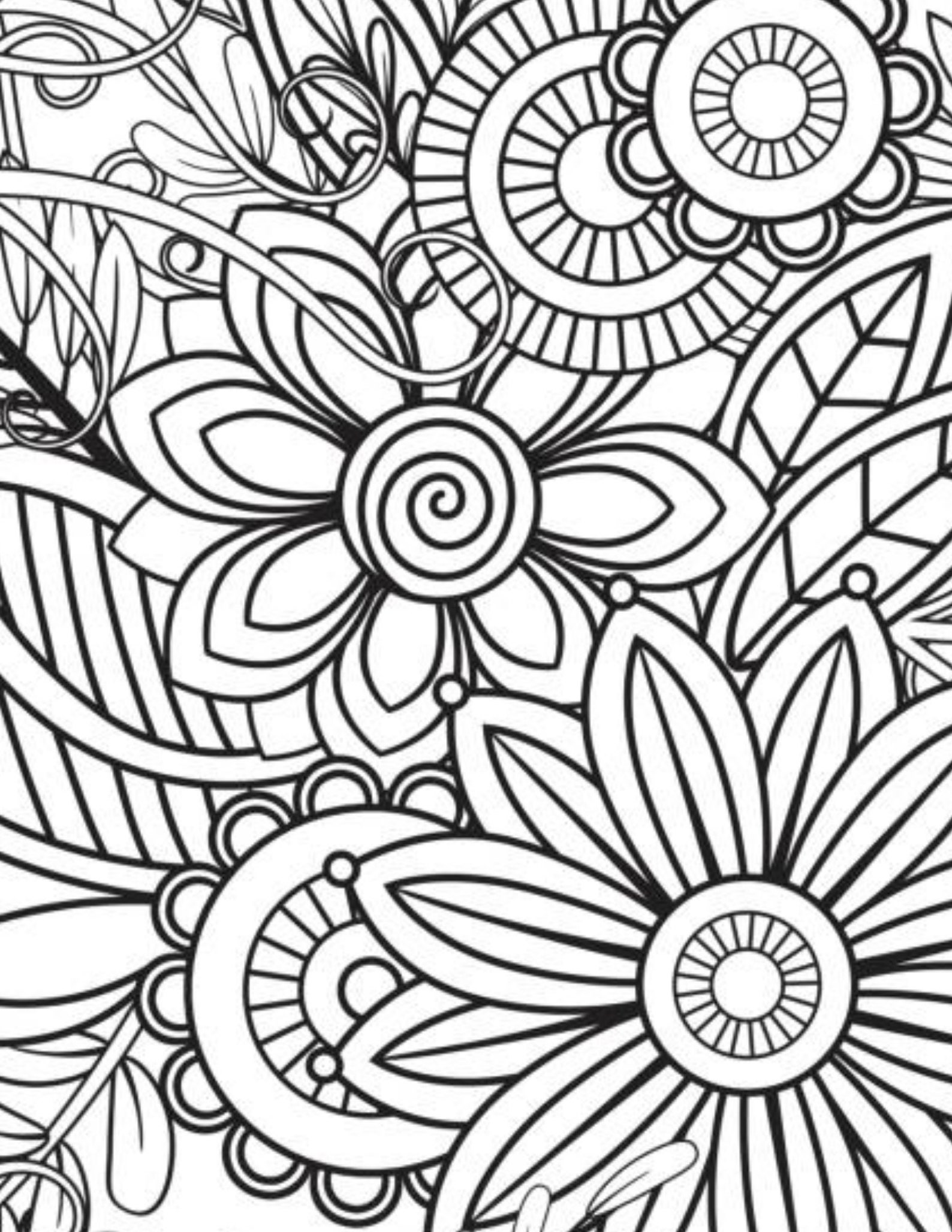 30 Mandala Floral Coloring Pages for Kids and Adults ,instant Download ...