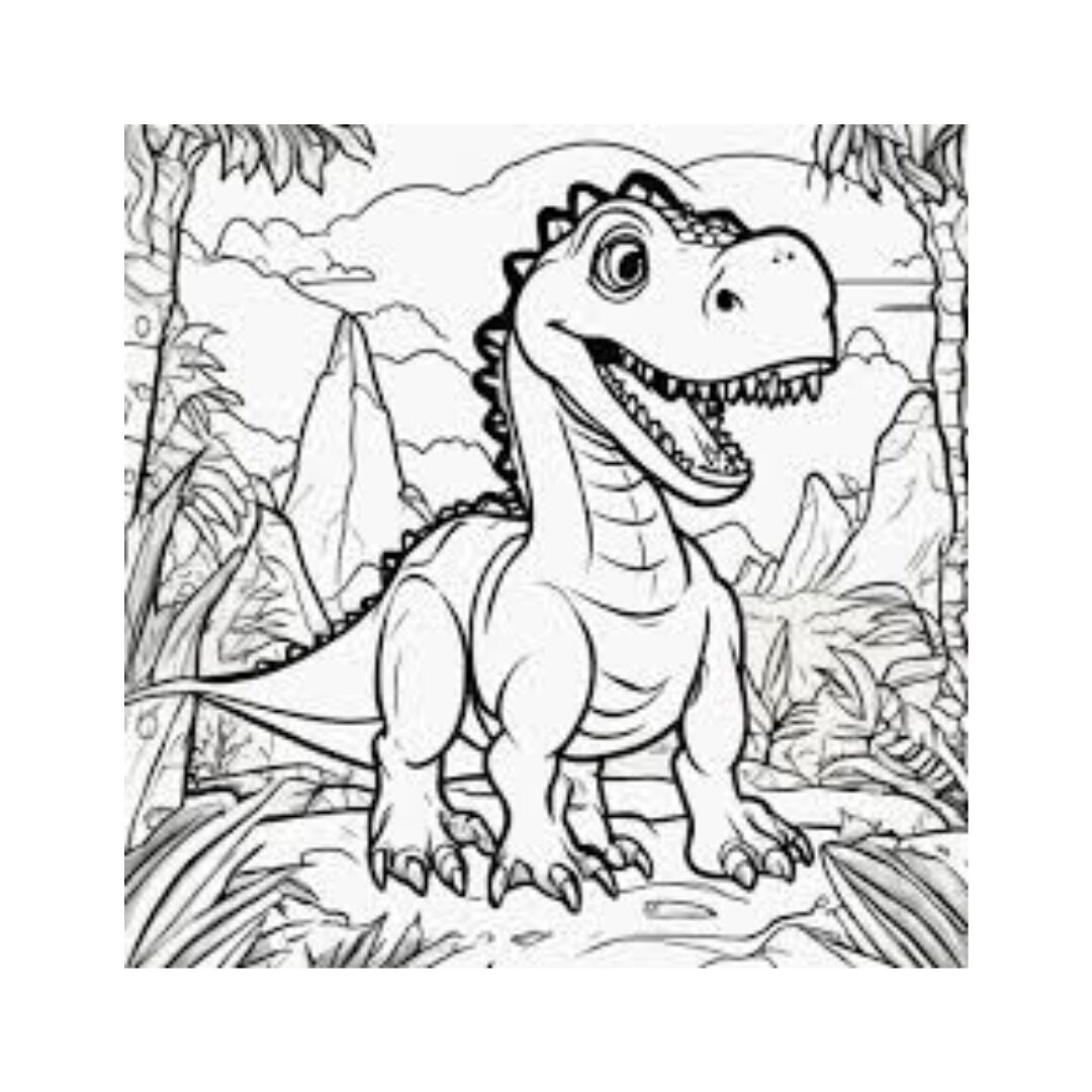 50 Dinosaur Coloring Pages - Etsy