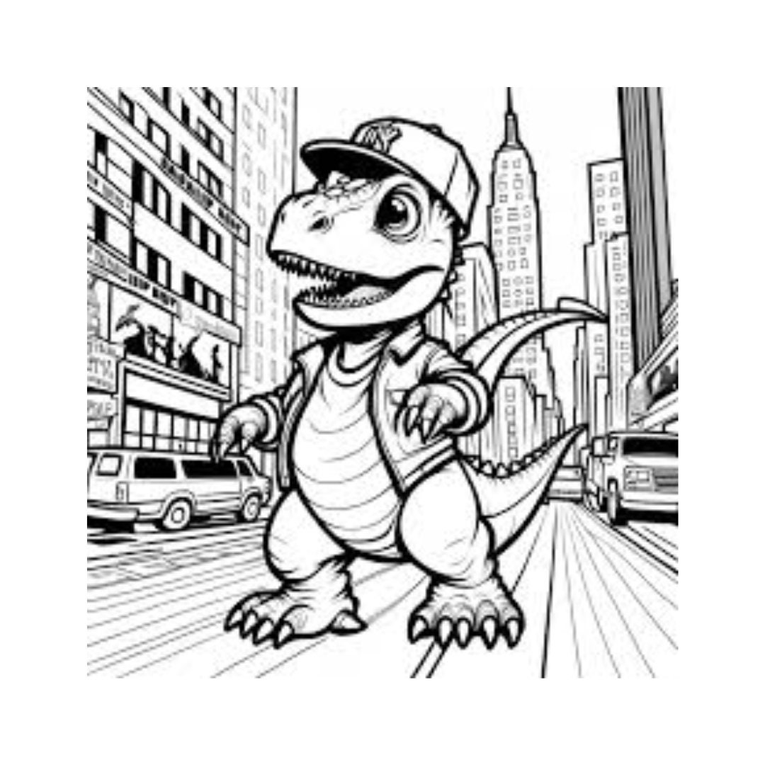 50 Dinosaur Coloring Pages - Etsy