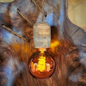 The Eerie Cave Wooden Lamp / Wooden Desk Lamp / Leaving Room Light Made ...
