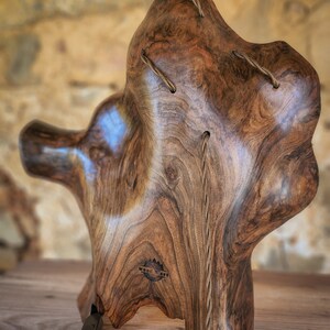 Walnut Wood Desk Lamp: Eerie Cave Design, Living Room Light, Ambient ...