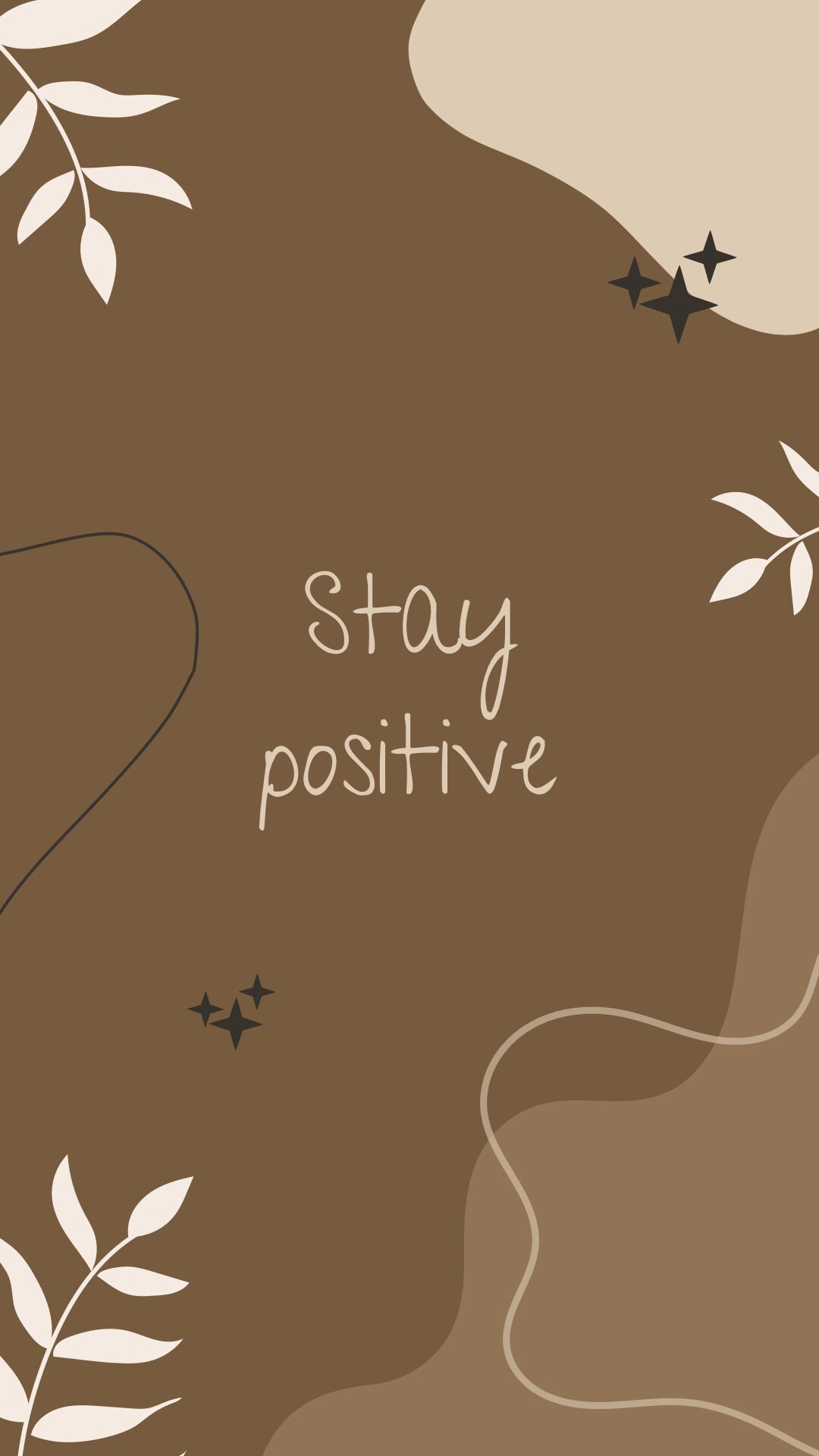 Stay Positive | Phone Wallpaper - Etsy