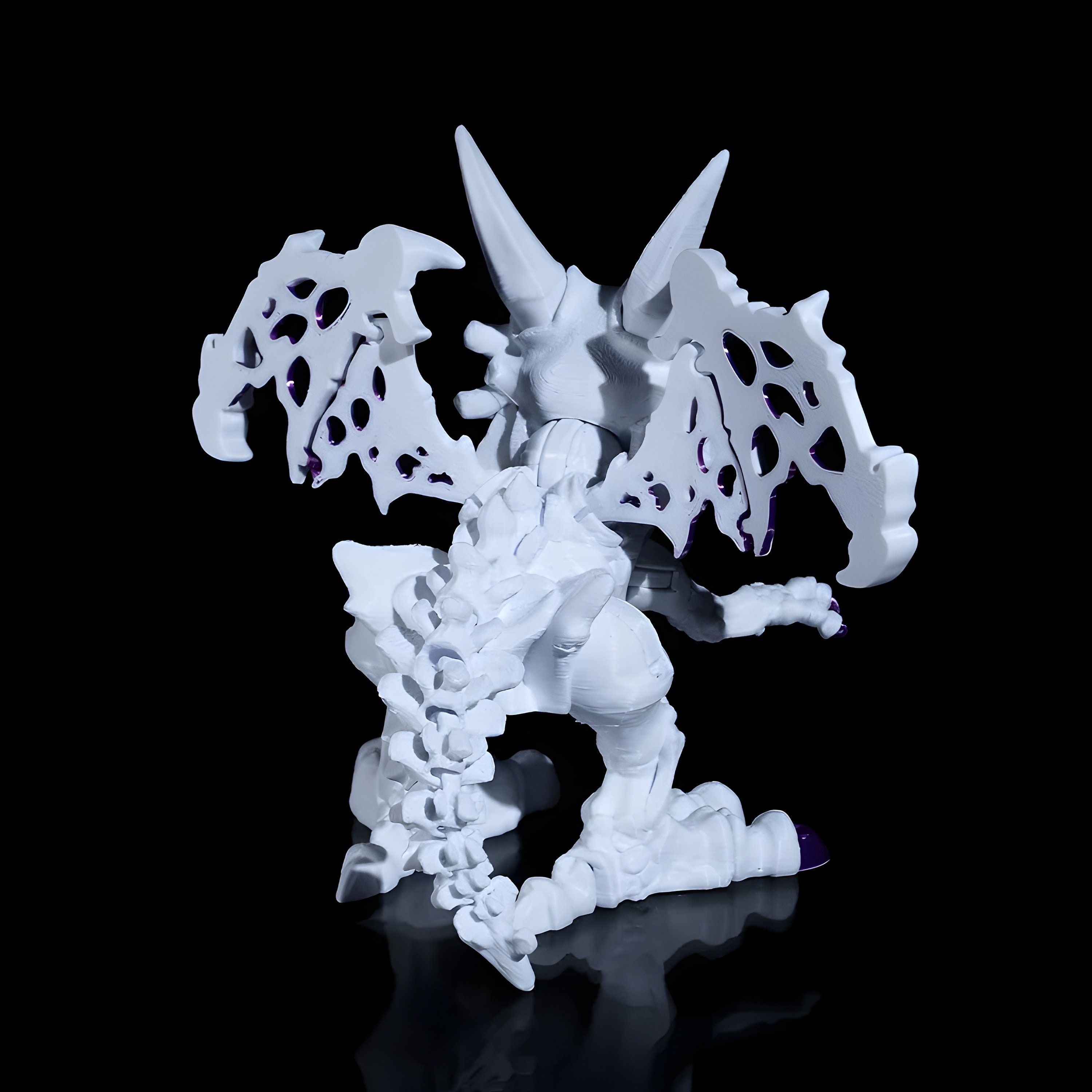 Skeleton Dragon Digital .STL File for 3D Printing, Articulated Fidget ...