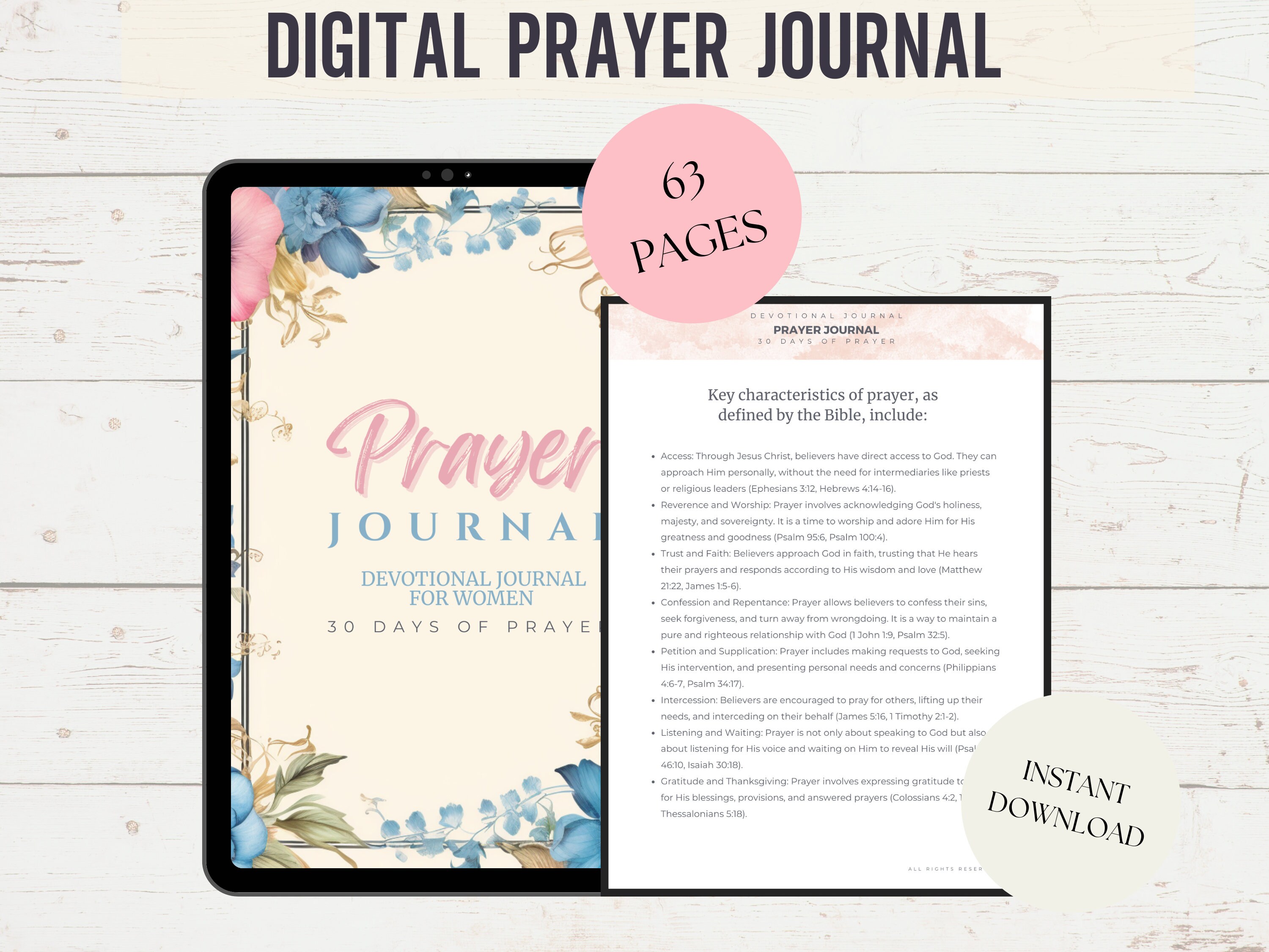 Digital Prayer Devotional With Prompts, Goodnotes Bible Devotional ...