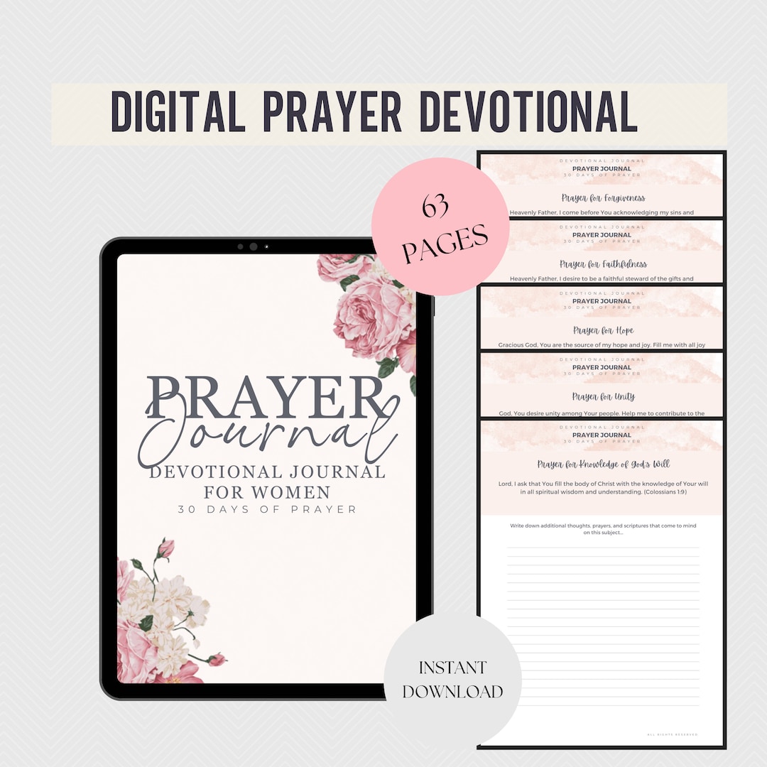 Christian Journal,daily Prayer Devotional Journal,faith Prayer Journal ...