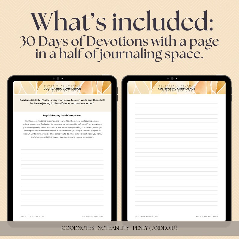 Christian Journal, Printable Devotional Journal, Cultivating Confidence ...