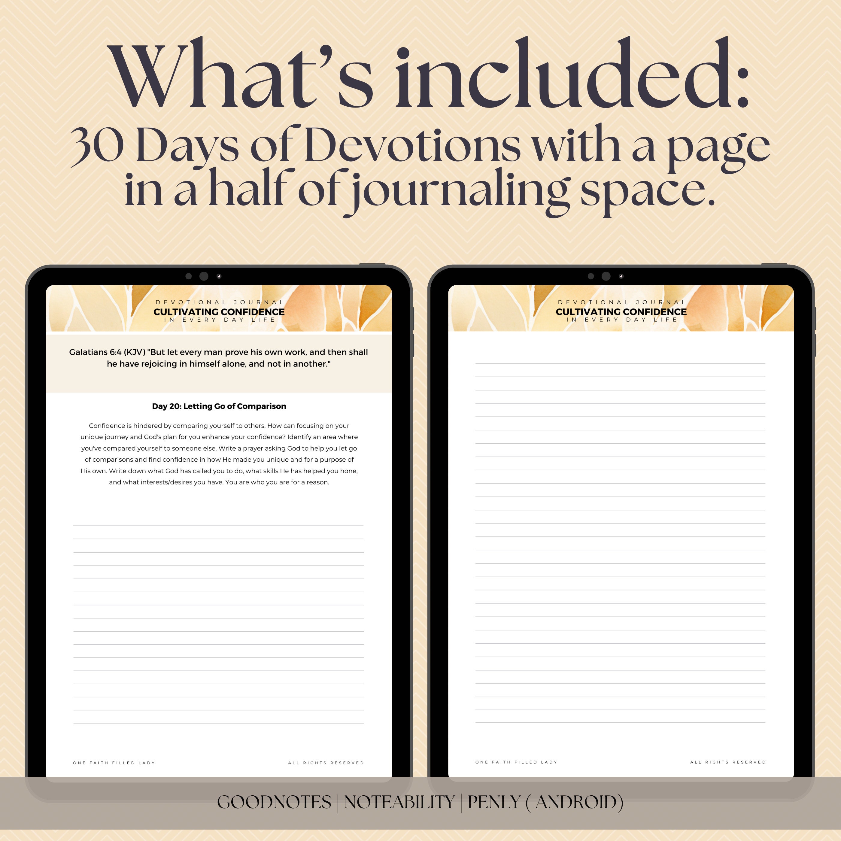 Christian Journal, Printable Devotional Journal, Cultivating Confidence ...