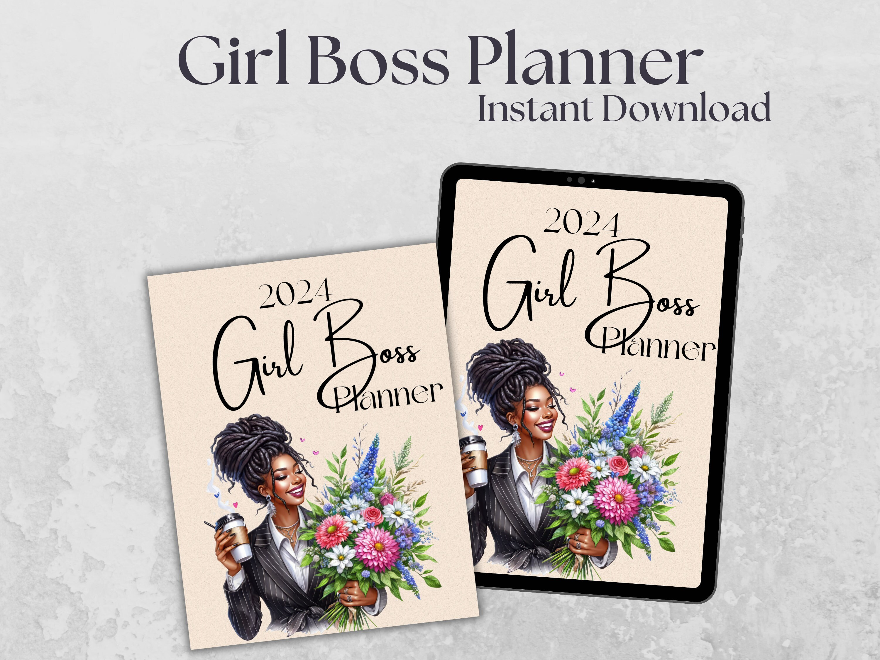 Printable Girl Boss Planner, 2024 Planner,2024 Daily,weekly Monthly ...