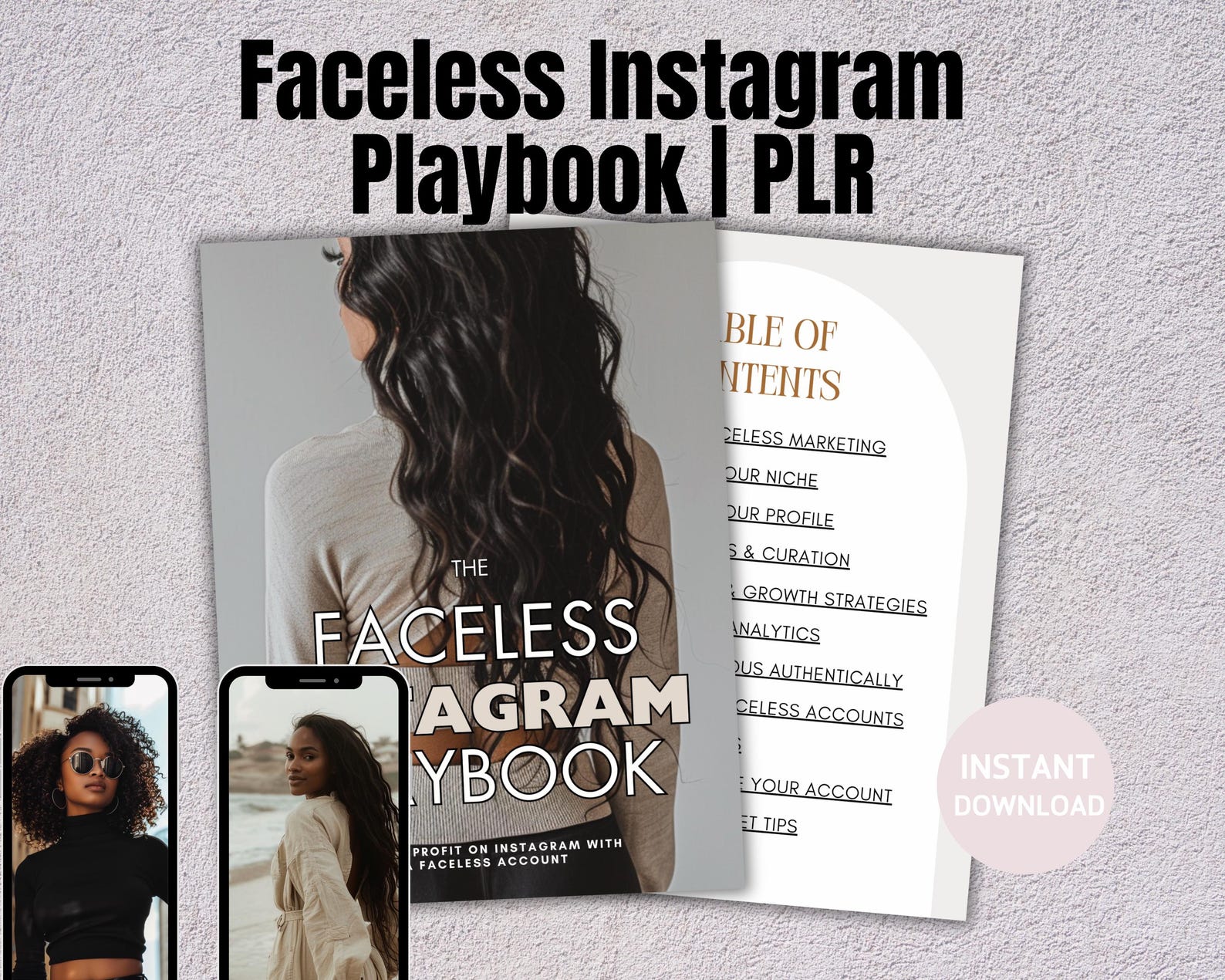 Faceless Instagram Playbook, Faceless Marketing Guide, PLR Digital ...