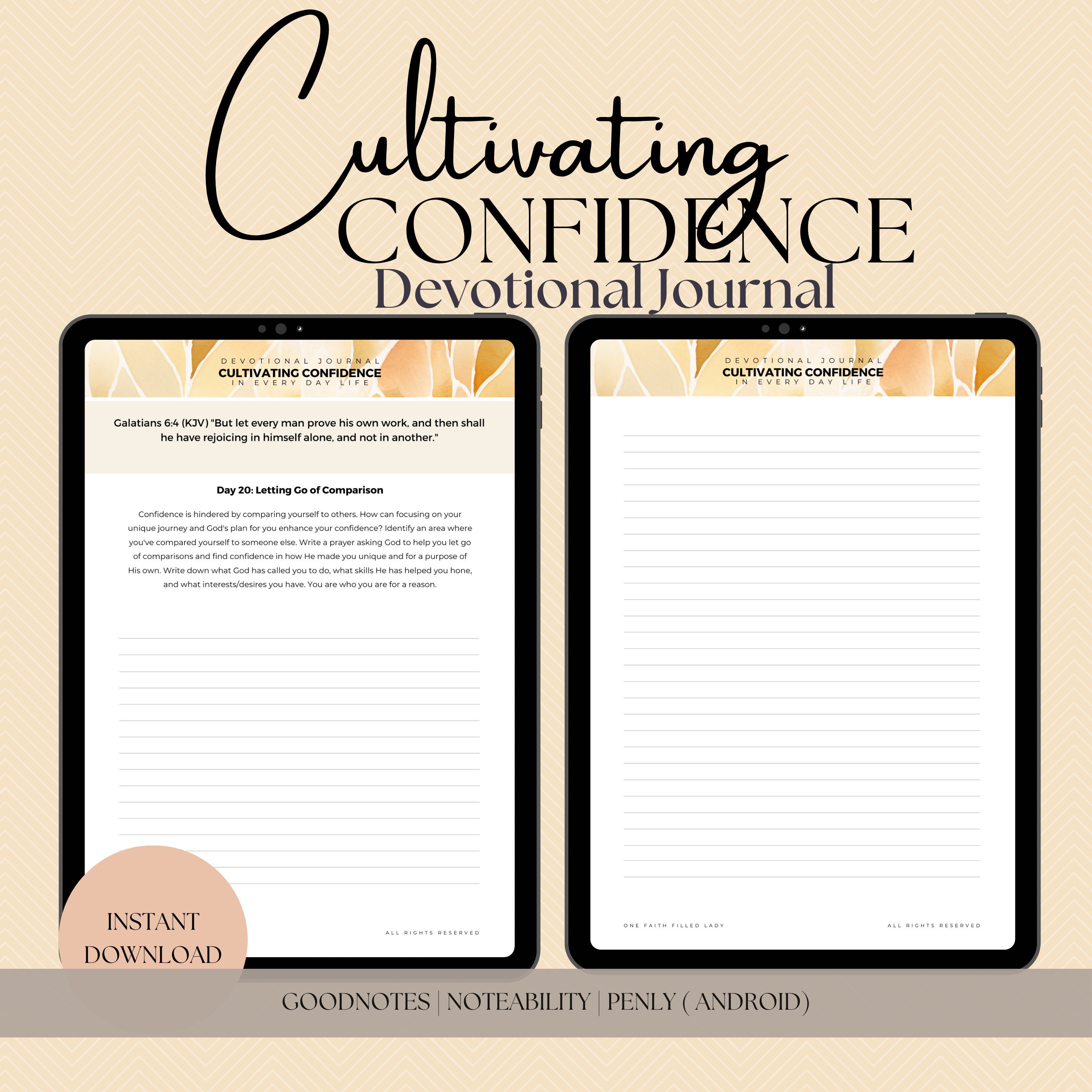 Christian Journal, Printable Devotional Journal, Cultivating Confidence ...