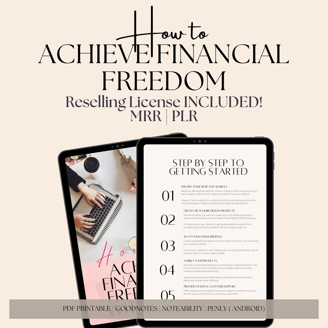 PLR How to Achieve Financial Freedom With MRR Master Resell Rights ...