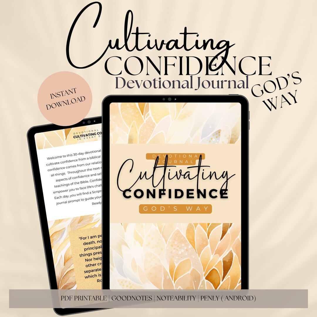 Christian Journal, Printable Devotional Journal, Cultivating Confidence ...