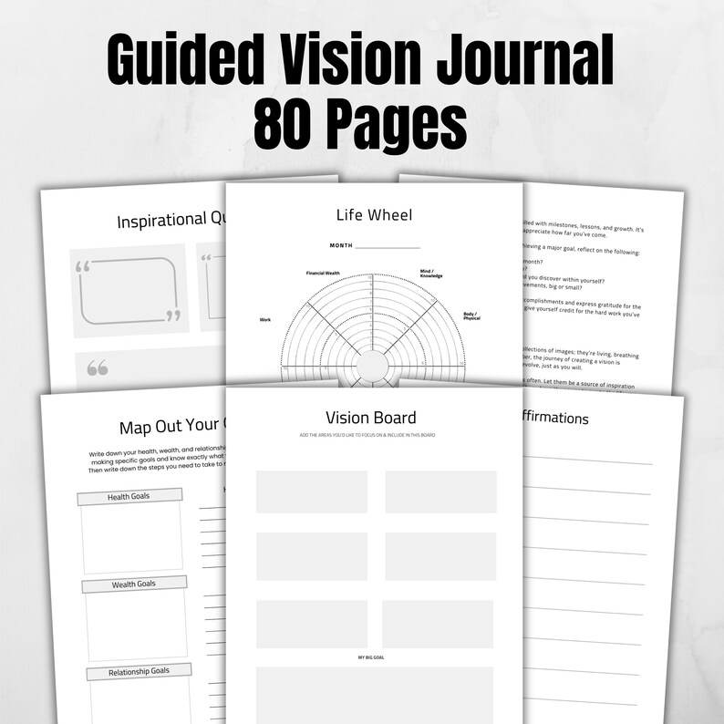 2025 Printable Vision Board Bundle With 800 Printable Photos ...