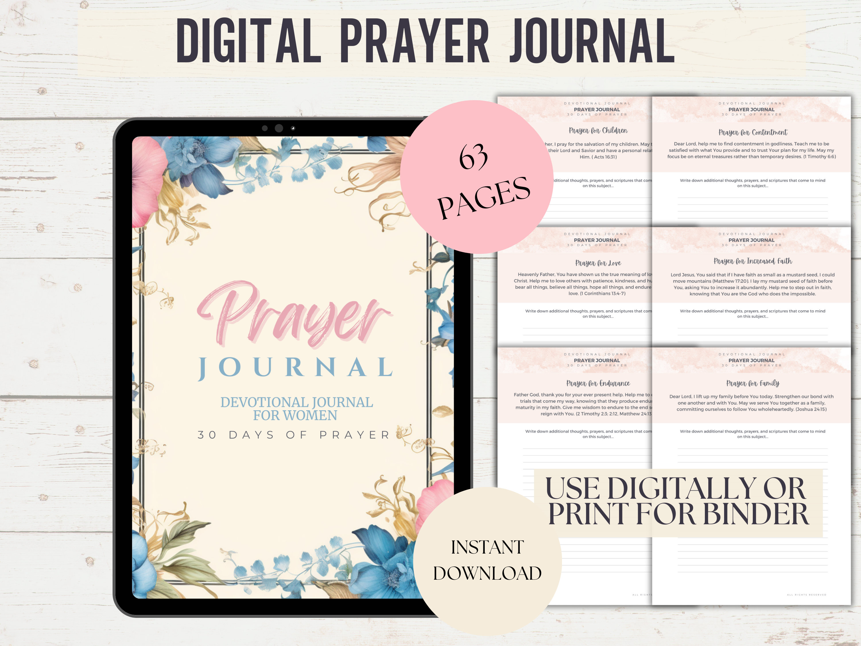 Digital Prayer Devotional With Prompts, Goodnotes Bible Devotional ...