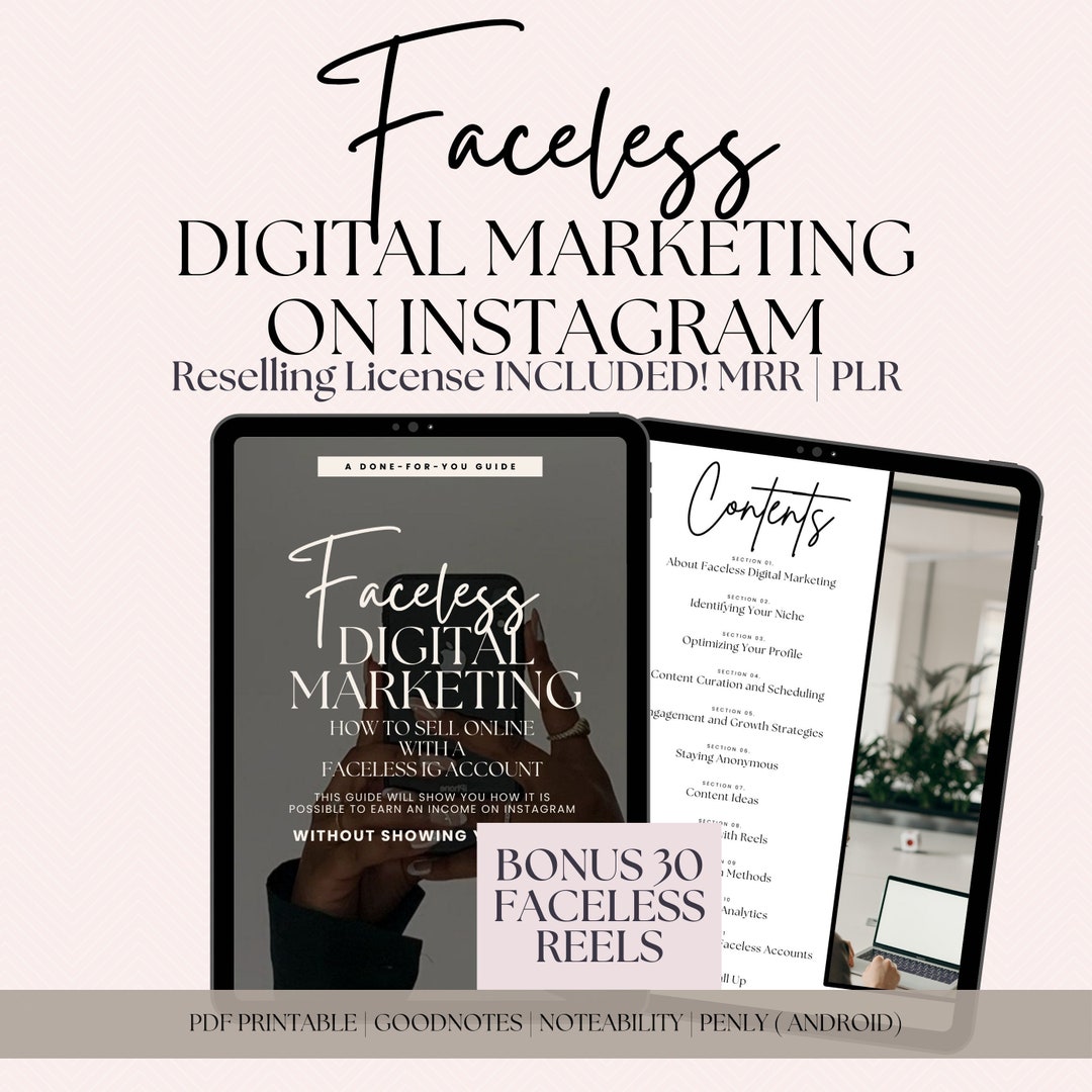 PLR Digital Product, Faceless Digital Marketing,dfy Digital Products ...