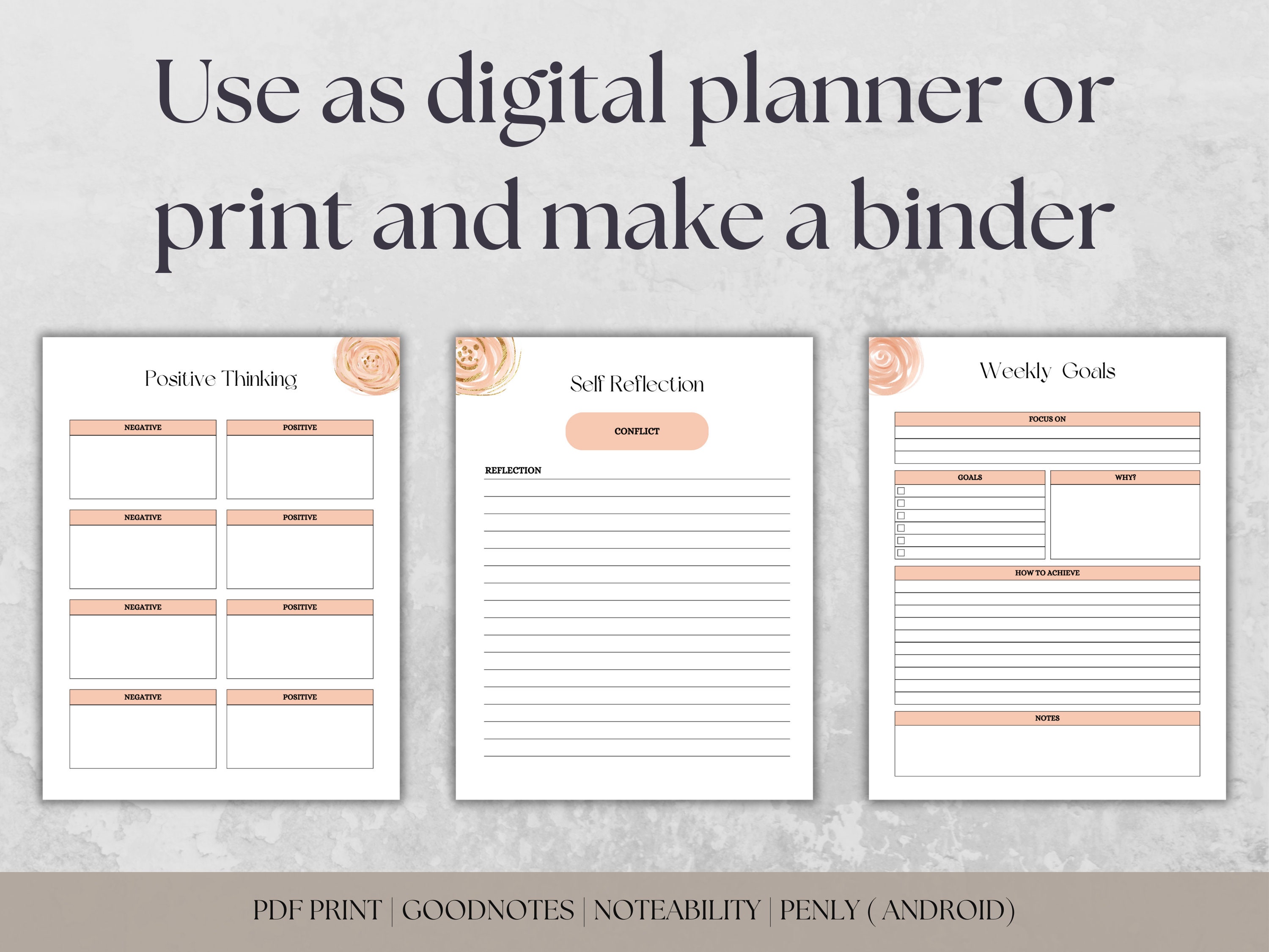 Printable Girl Boss Planner, Undated Planner,undated Daily,weekly ...