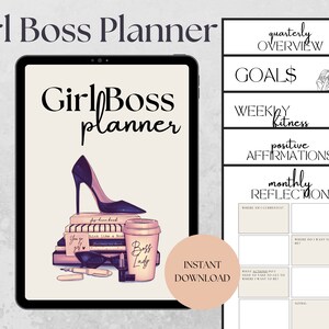 Girl Boss Planner,digital 2024 Planner,2024 Daily,weekly Monthly ...