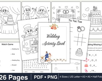 Kids Wedding Activity Book Games Printable Instant Download Childrens ...