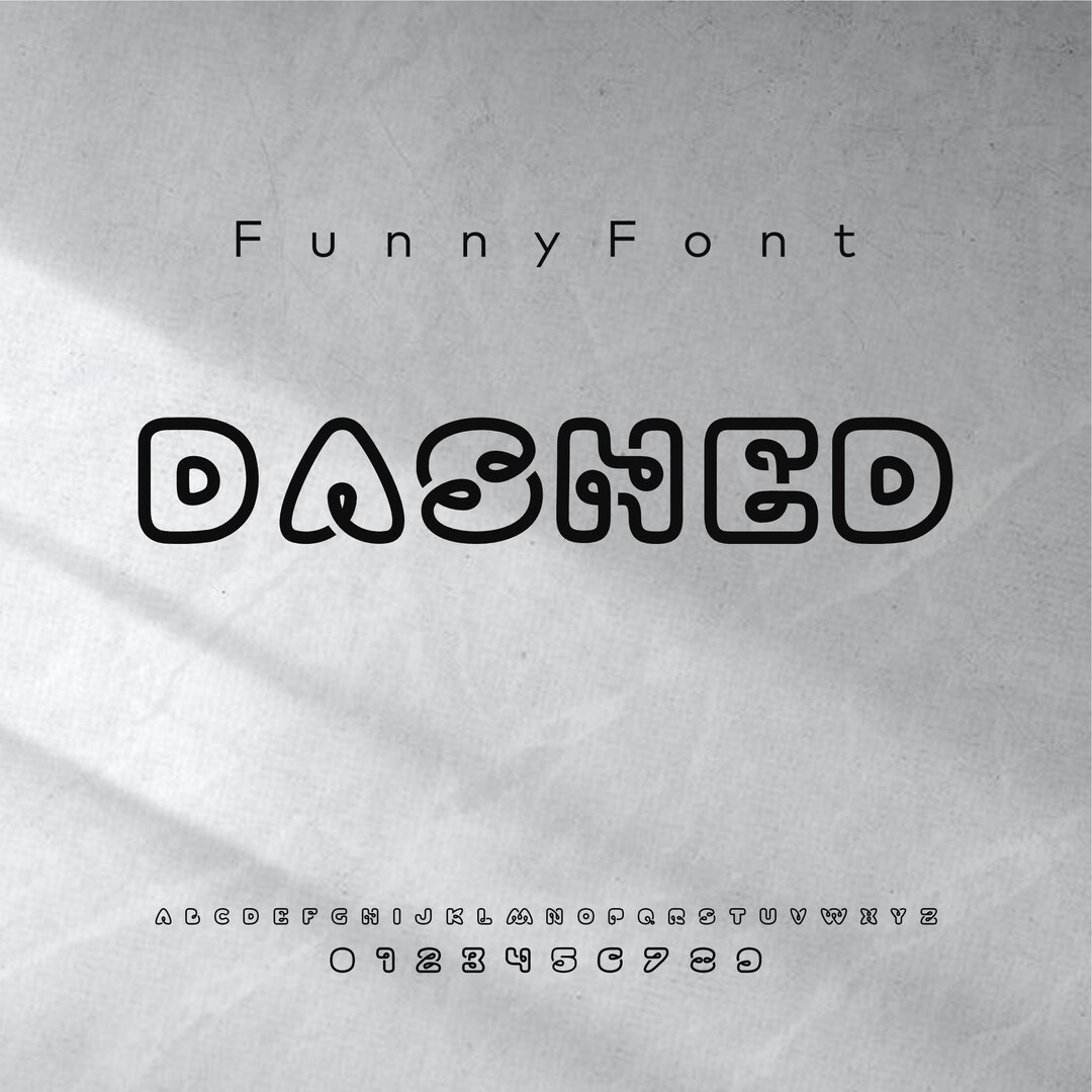 PLY Dashed Font Dashed SVG Cricut Silhouette Font Stitched Letters ...