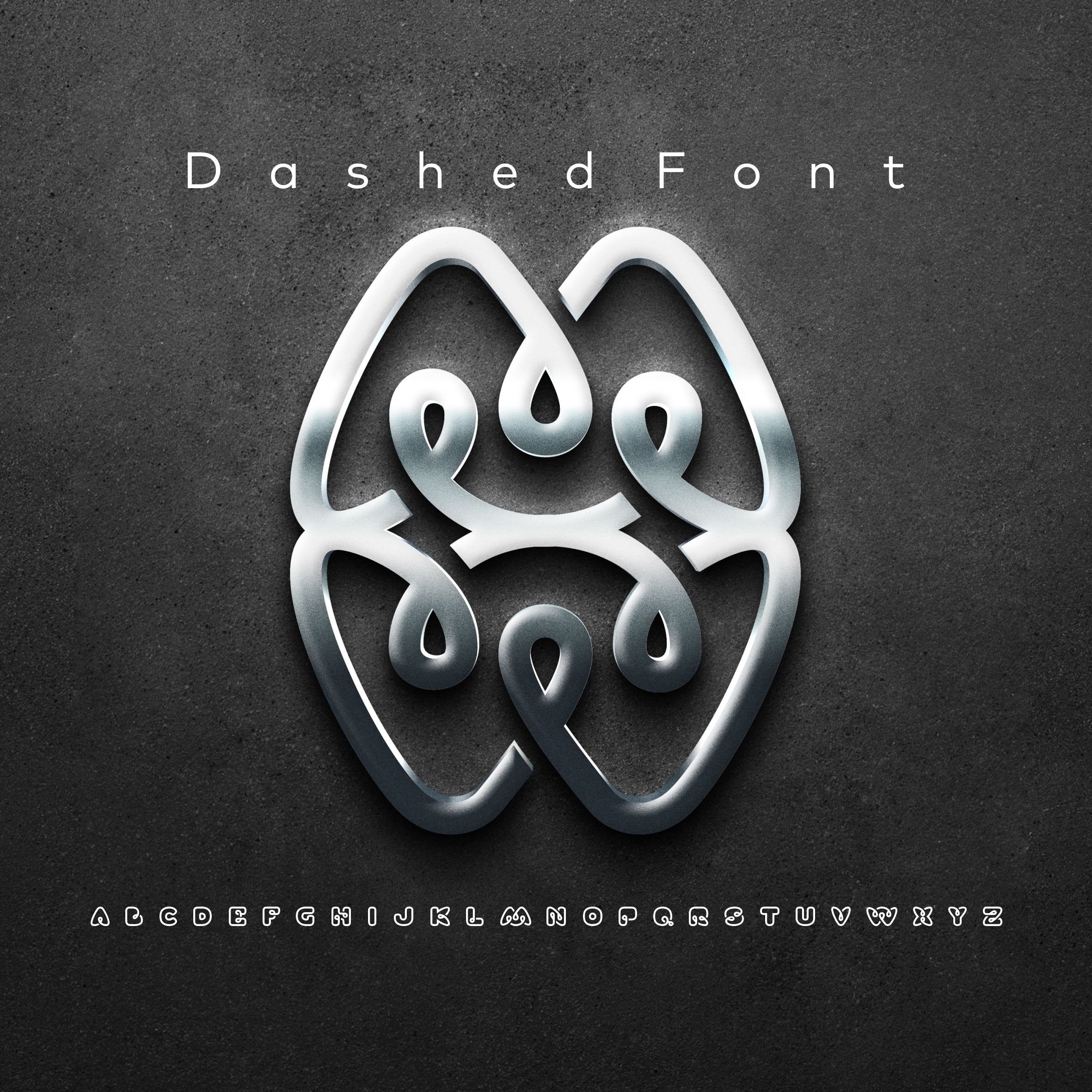 PLY Dashed Font Dashed SVG Cricut Silhouette Font Stitched Letters ...