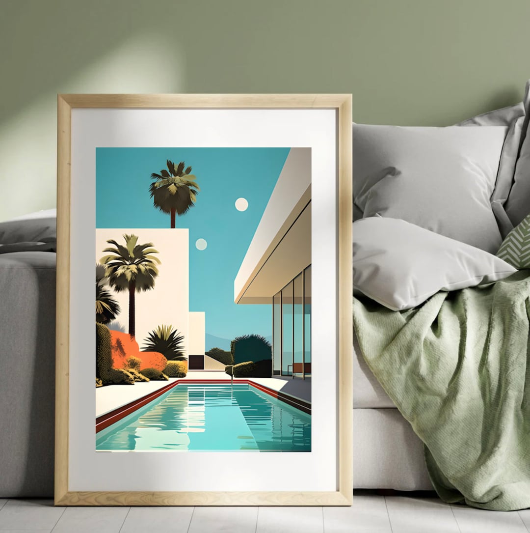 Retro Modern Art 60s Style Pools - Etsy