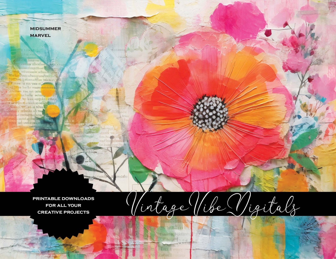 Midsummer Marvel: DIGITAL KIT DOWNLOAD Printable Sheets for Junk ...