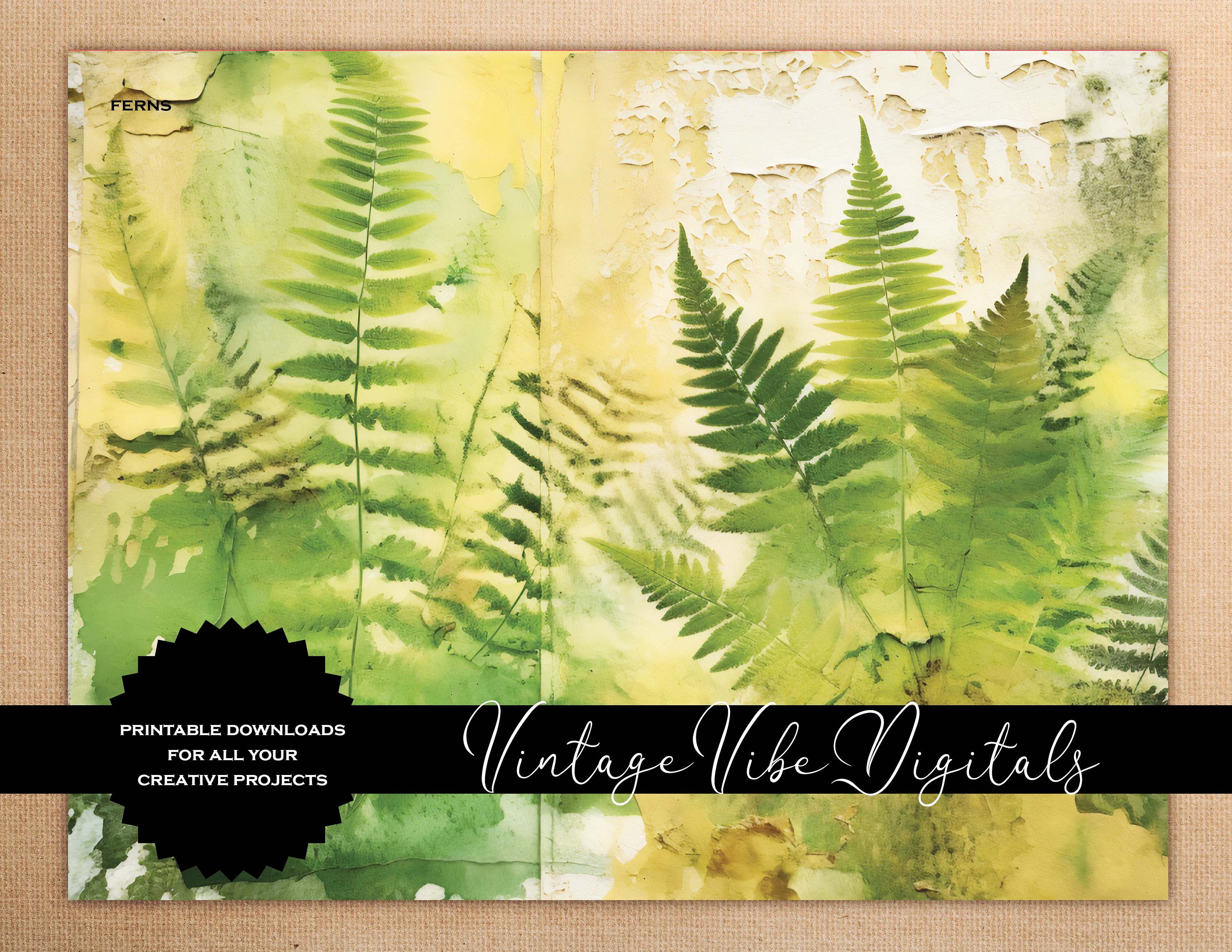 Ferns: DIGITAL KIT DOWNLOAD Printable Sheets for Junk Journals ...