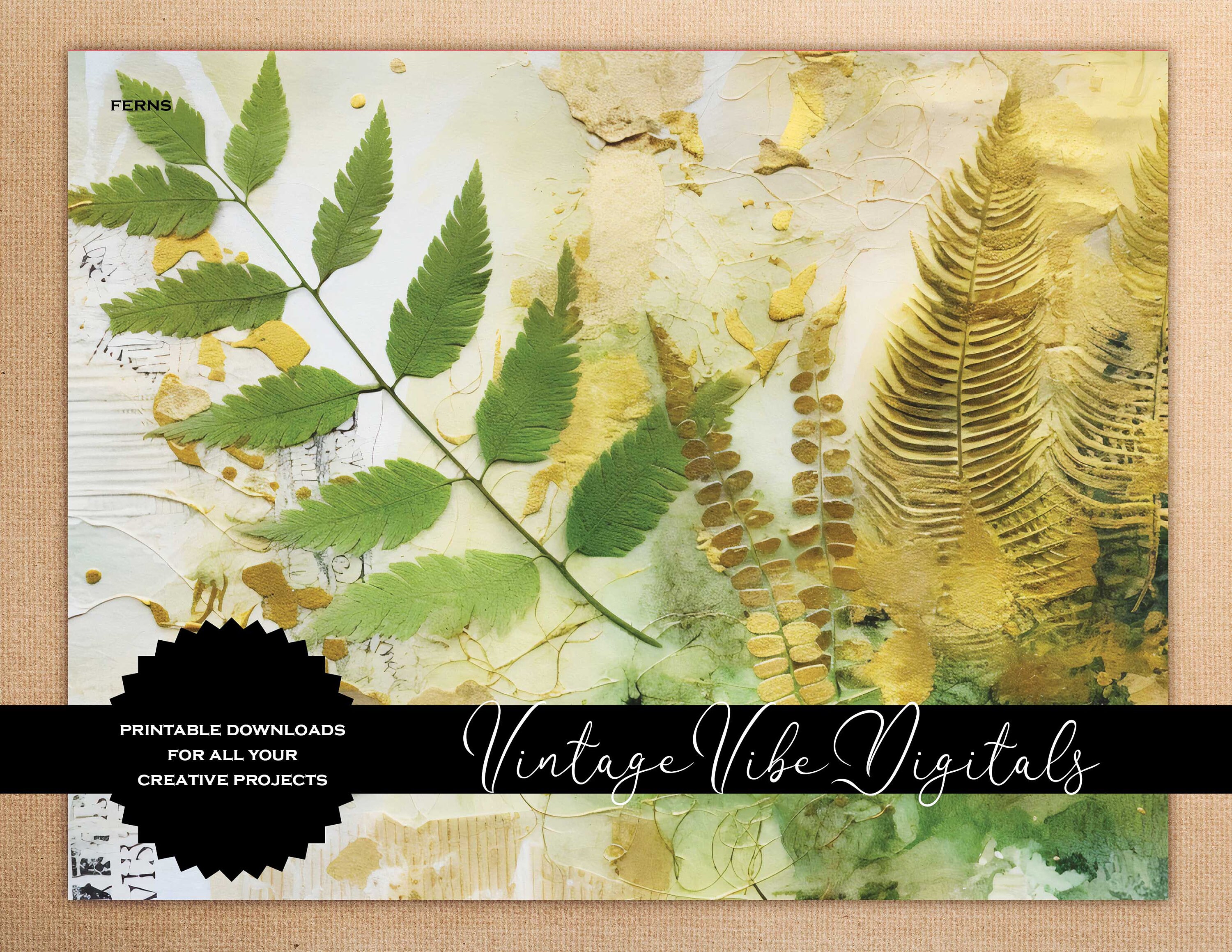 Ferns: DIGITAL KIT DOWNLOAD Printable Sheets for Junk Journals ...