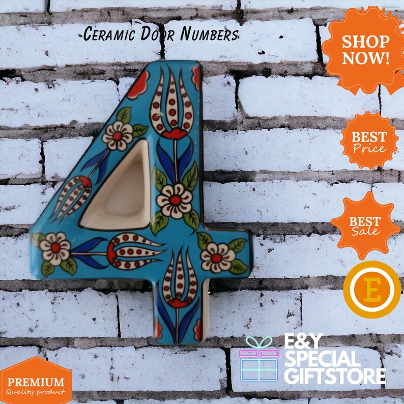 Handmade Ceramic House Numbers, Ceramic Address Plaque and Numbers ...