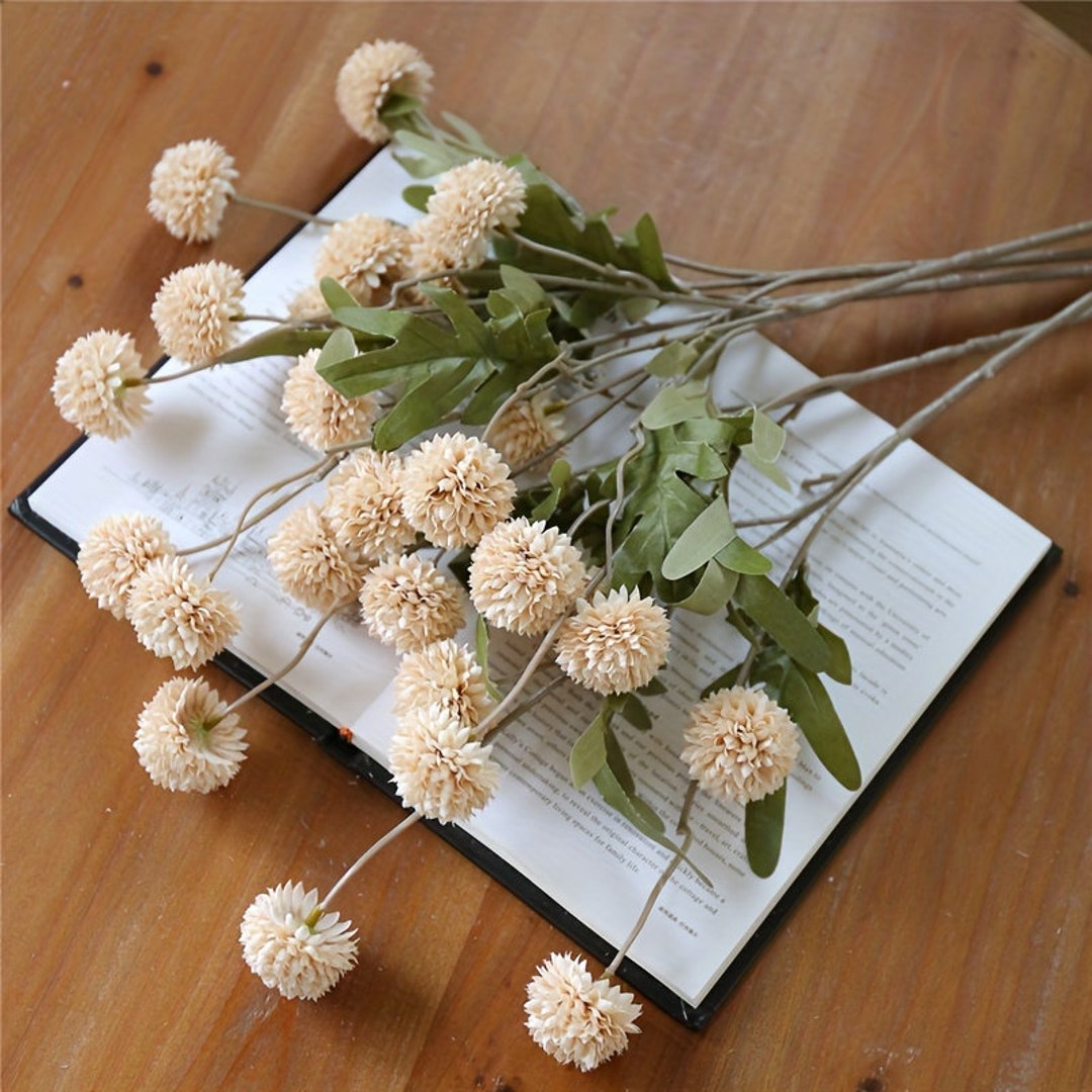 5pc 5 Heads 11 Artificial Dandelions Faux Dandelion Bouquet Home ...