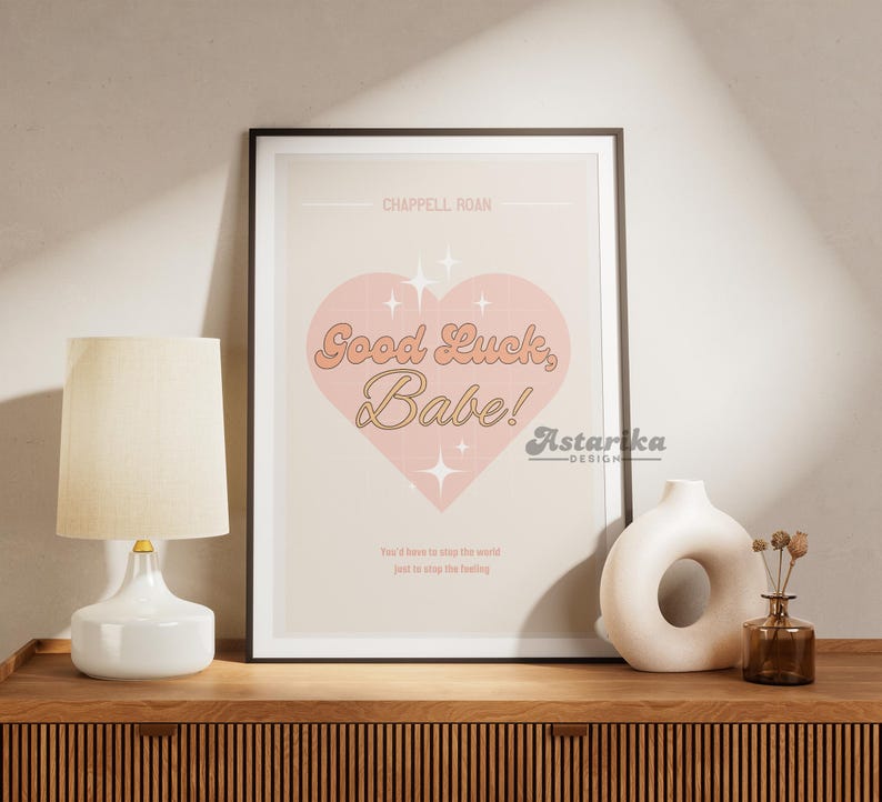 Good Luck Babe Printable Poster, Digital Wall Art, Instant Download ...