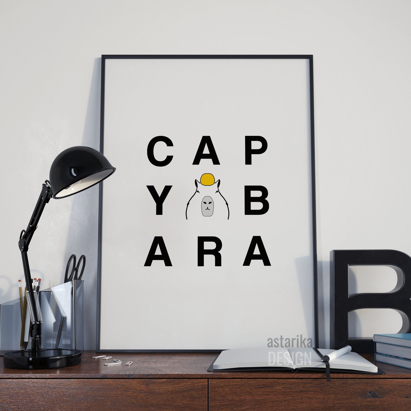 Capybara Wall Art, Printable Poster, Instant Download, Digital Print ...