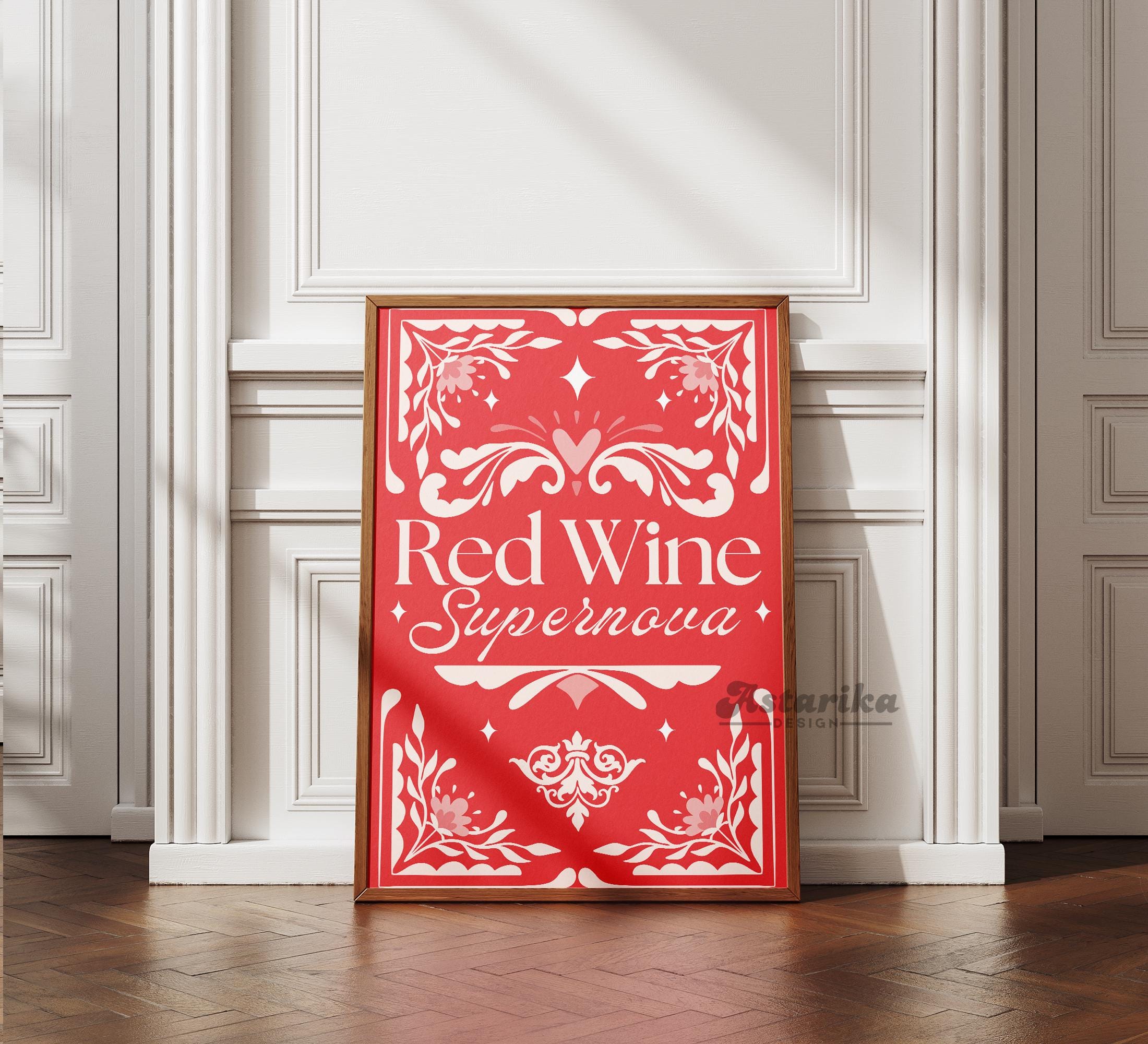 Red Wine Supernova Printable Poster, Digital Wall Art, Instant Download ...