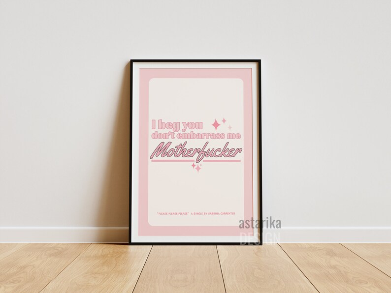 Sabrina Carpenter Please Please Please Printable Wall Art, Instant ...