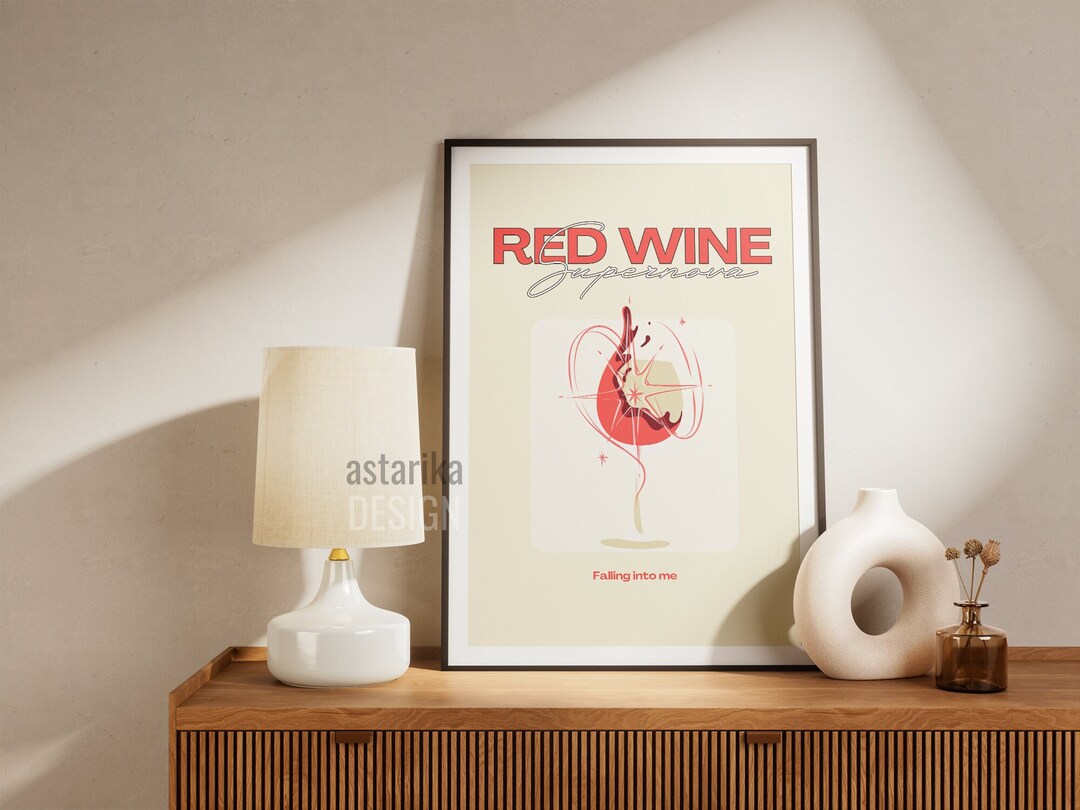 Red Wine Supernova Printable Poster, Digital Wall Art, Instant Download ...