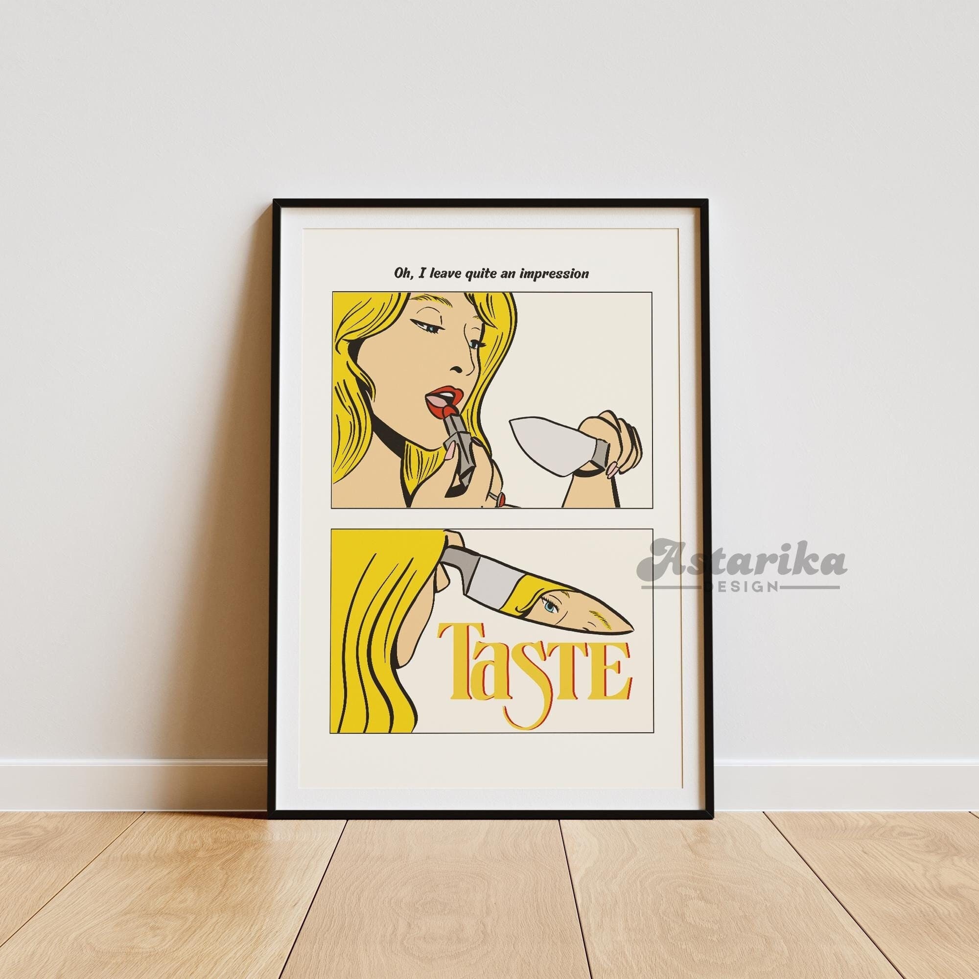 Sabrina Carpenter Taste Printable Wall Art, Pop Art Comic Poster, Short ...