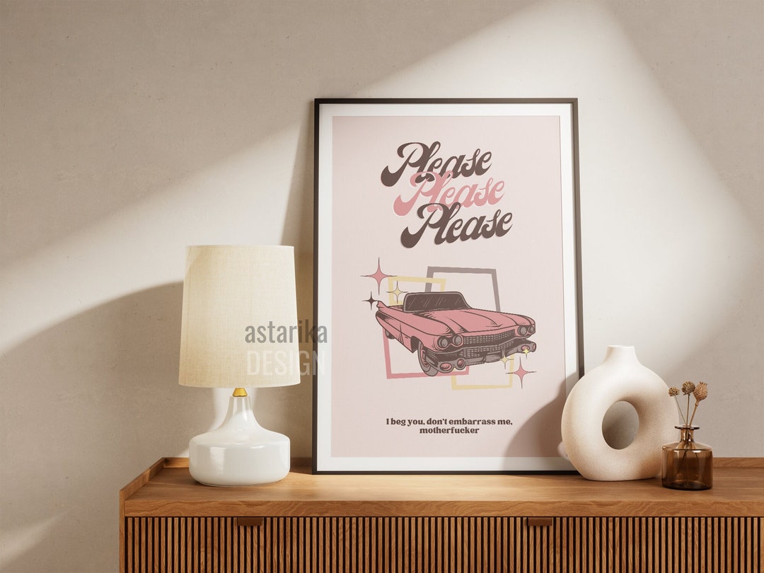 Sabrina Carpenter Please Please Please Retro Printable Wall Art ...