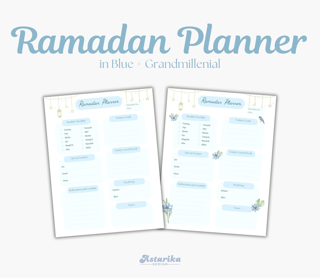 Ramadan Planner Tracker 2025, Printable Quran Tracker, Prayer Tracker ...