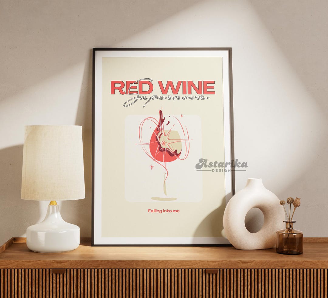 Red Wine Supernova Printable Poster, Digital Wall Art, Instant Download ...