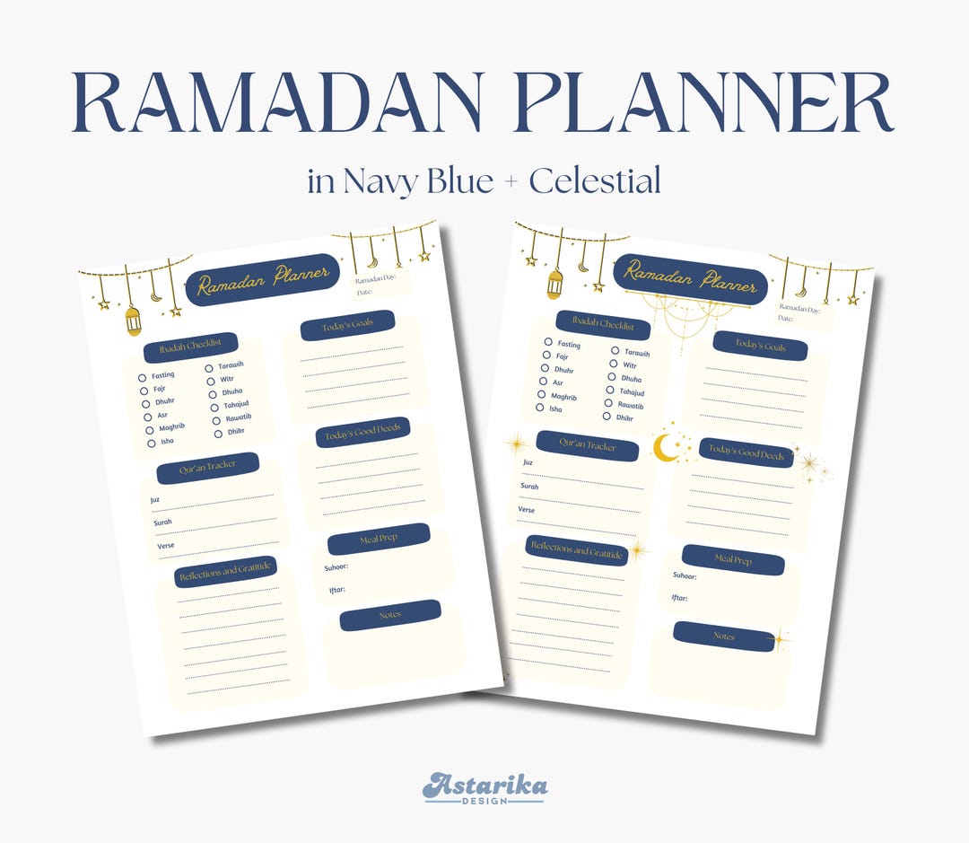 Ramadan Planner Tracker 2025, Printable Quran Tracker, Prayer Tracker ...