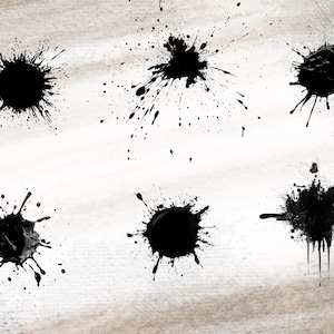 120 Ink Splatter Procreate Brushes: Dynamic Texture Stamps (digital ...
