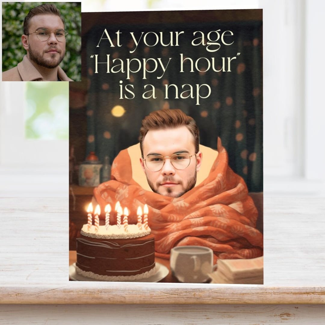 Personalized Birthday Card Nap Time - Etsy