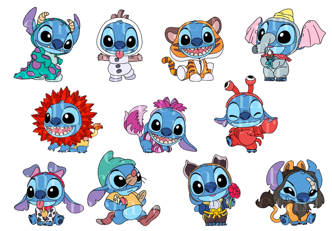 Stitch in Disguise Costume Svg Pdf Ai Png Draw Halloween - Etsy