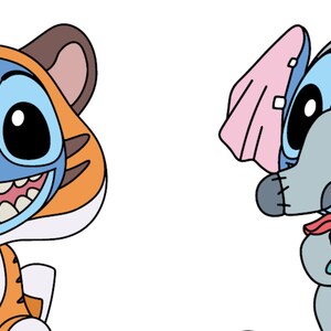 Stitch in Disguise Costume Svg Pdf Ai Png Draw Halloween - Etsy
