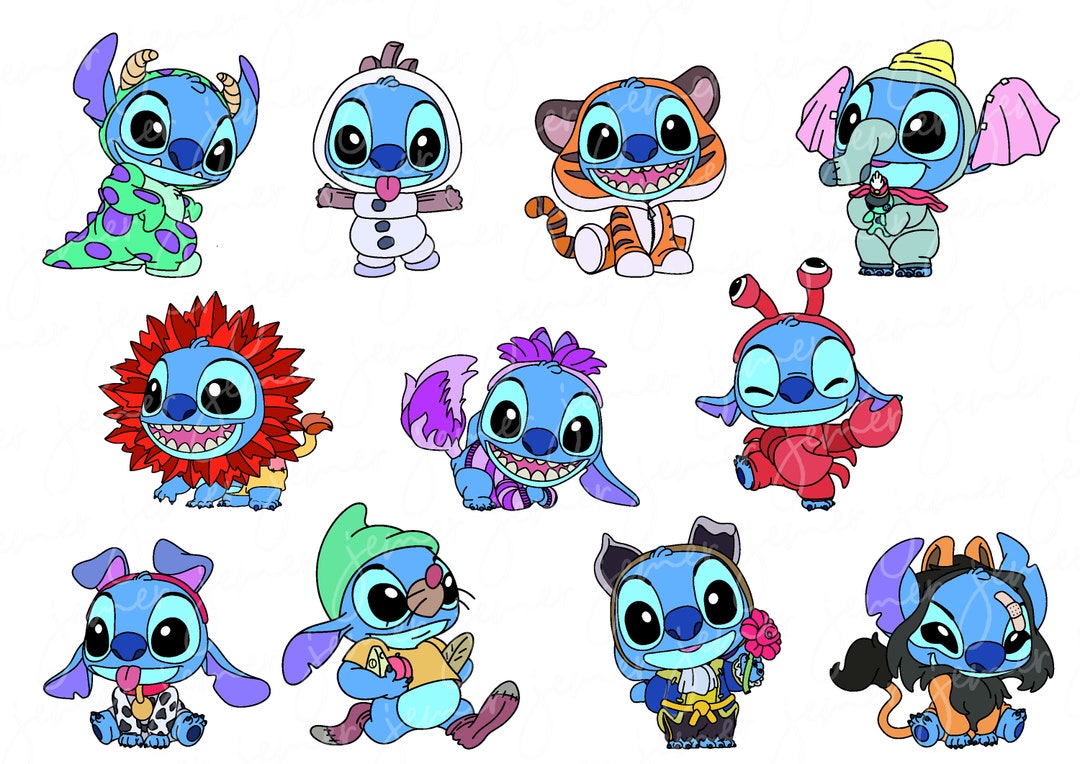 Stitch in Disguise Costume Pdf Ai Png Draw Halloween - Etsy