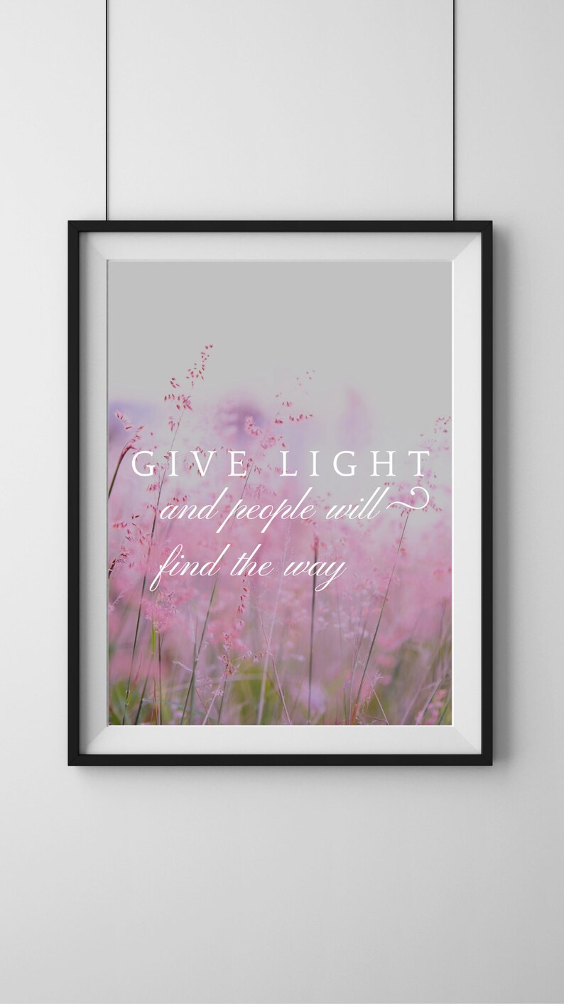 Give Light Printable - Etsy