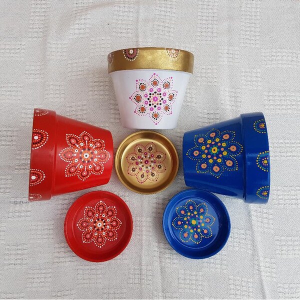 Dot Mandala Pot - Etsy