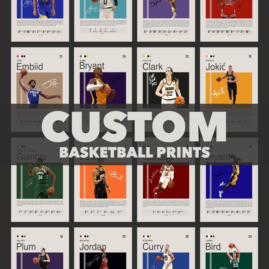 Custom Basketball NBA Sports Poster Print ,nba Room Decor,nba Gifts ...