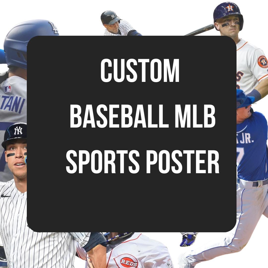 Personalized Baseball MLB Sports Poster Print,baseball MLB Fan Gifts ...